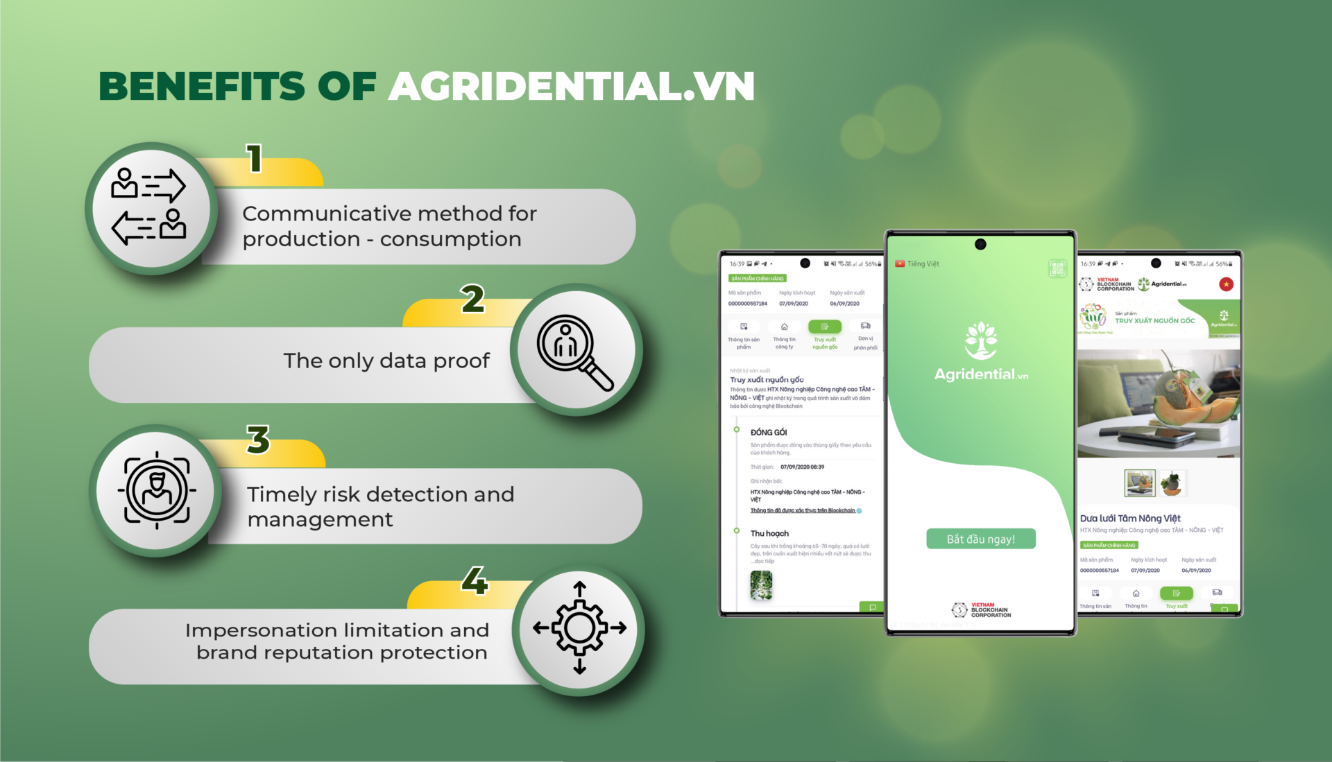 Digital Traceability for Agricultural Products on the Blockchain platform